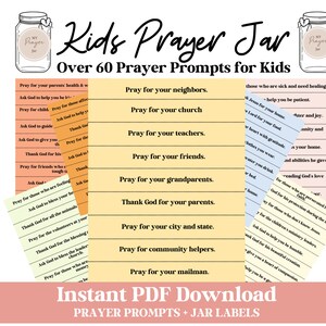Prayer Prompt for Kids Prayer Jar Activity Prayer Kids Cards Prayer ...