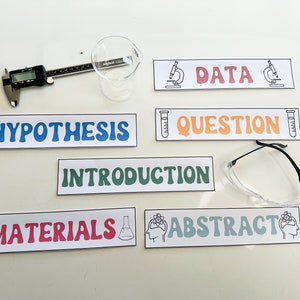 Science Fair Label Scientific Method Printable Science Experiment ...