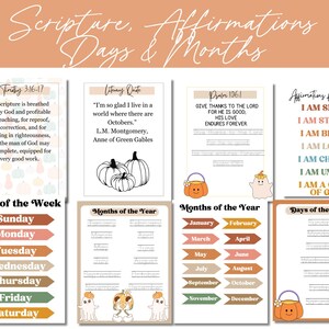 October Morning Menu Charlotte Mason Halloween Morning Menu Preschool ...