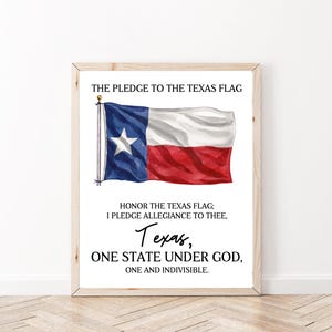 Texas Pledge of Allegiance Texas Flag Printable Texas State Pledge ...