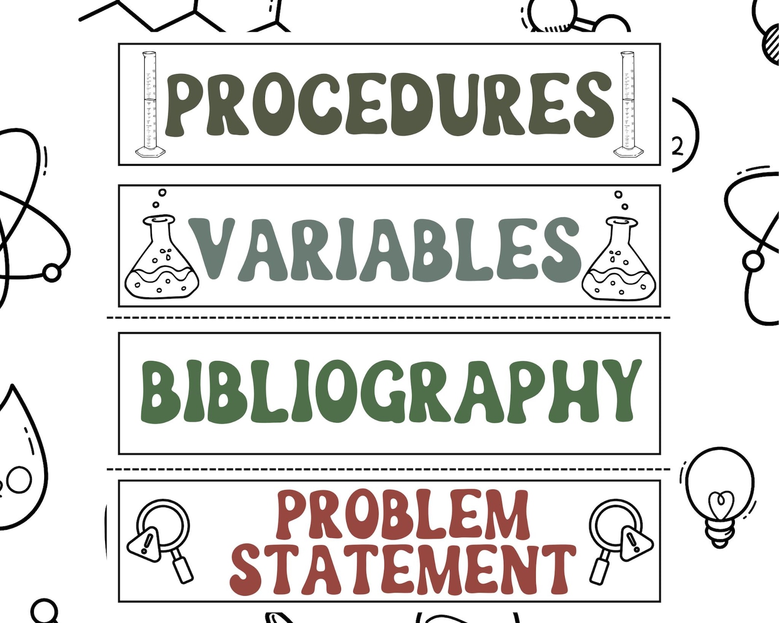 Science Fair Label Scientific Method Printable Science Experiment ...