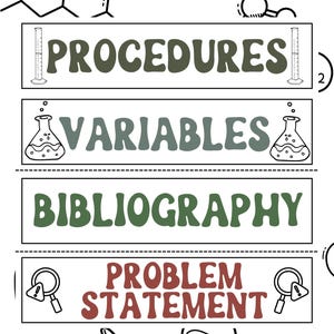 Science Fair Label Scientific Method Printable Science Experiment ...