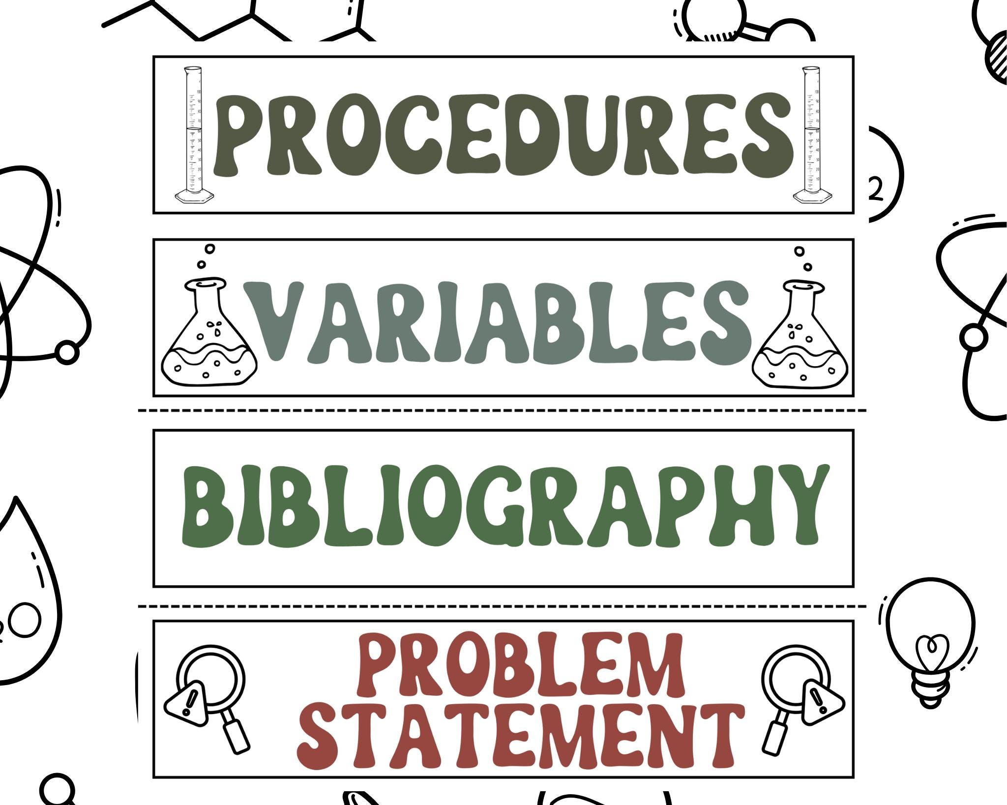 Science Fair Label Scientific Method Printable Science Experiment ...
