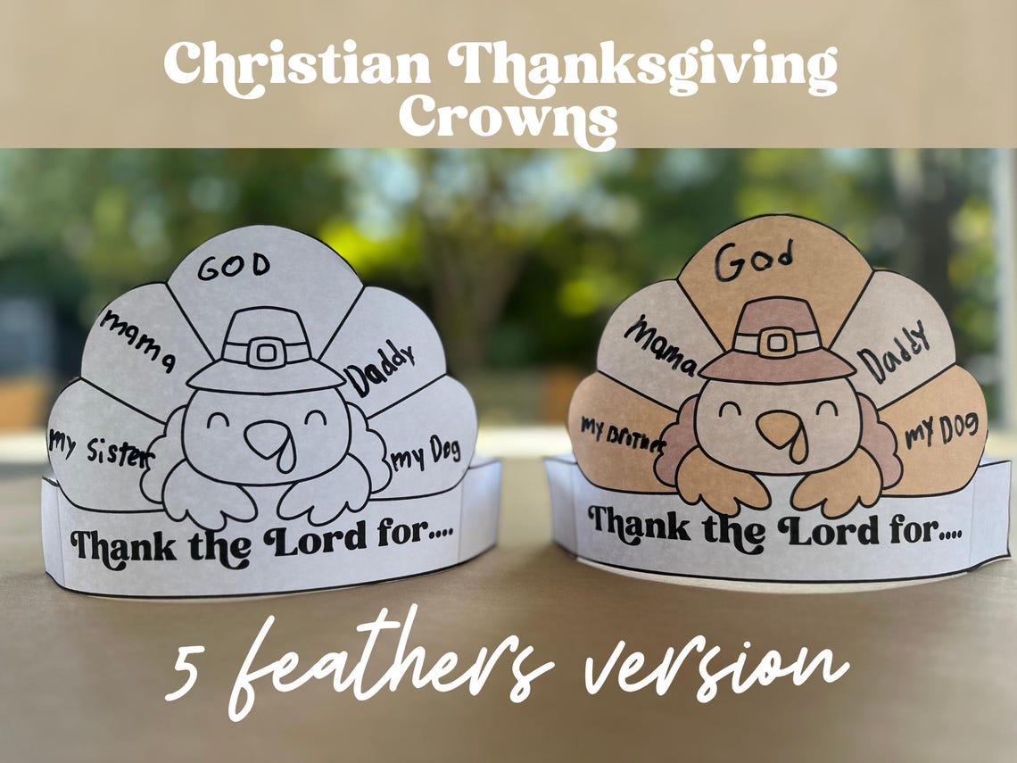 Christian Thanksgiving Turkey Crown Craft Sunday School Christian ...