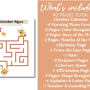 October Morning Menu Charlotte Mason Halloween Morning Menu Preschool ...