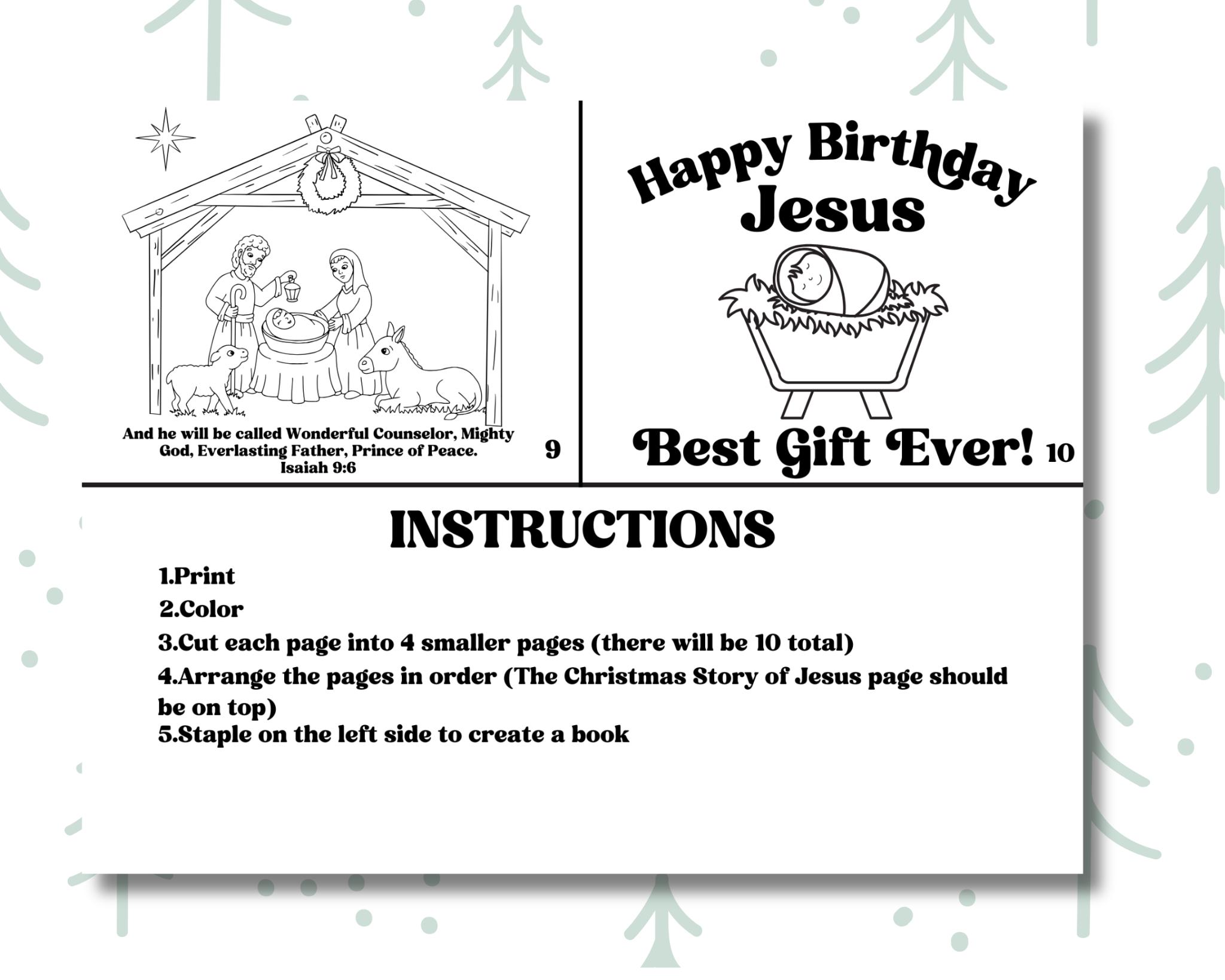 Nativity Scene Craft Coloring Page Christmas Sunday School Craft ...