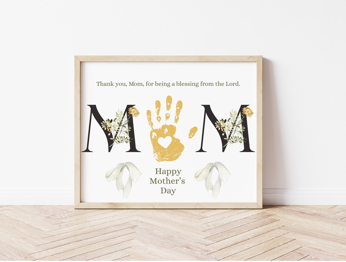 Mother's Day Sunday School Craft Handprint Art Mother's Day Keepsake ...