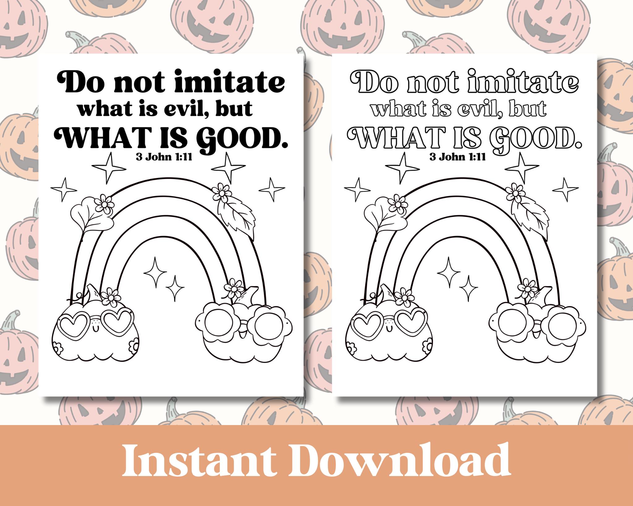 Christian Halloween Coloring Page Kids Christian Fall Coloring Page ...