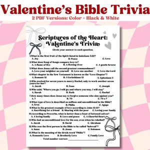 Christian Valentine's Day Trivia Game Valentine's Sunday School ...