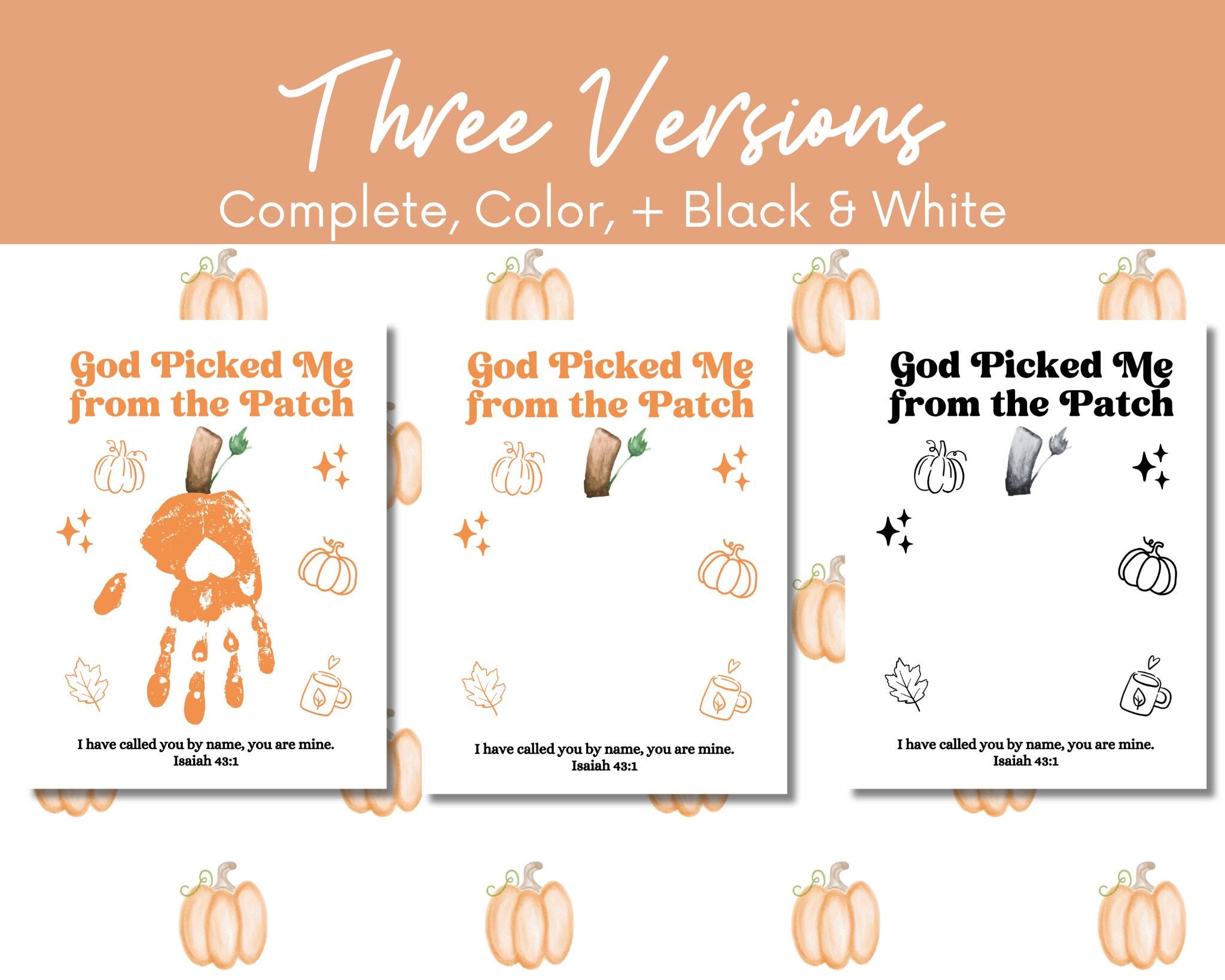 Christian Fall Handprint Activity Preschool Christian Halloween Kids ...