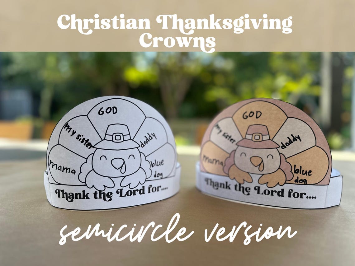 Christian Thanksgiving Turkey Crown Craft Sunday School Christian ...