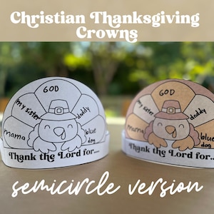 Thanksgiving Gratitude Turkey Crown Printable Activity for Kids Give ...