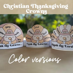 Thanksgiving Gratitude Turkey Crown Printable Activity for Kids Give ...