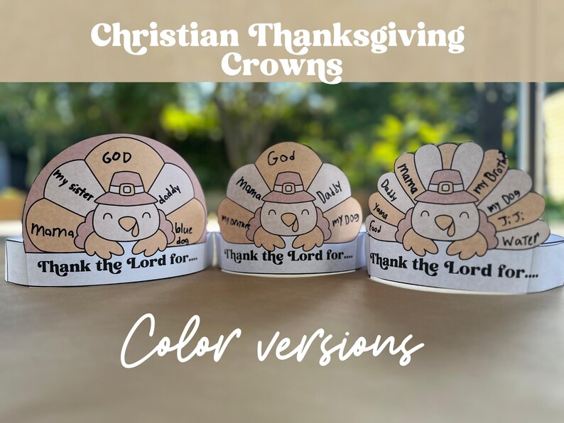 Christian Thanksgiving Turkey Crown Craft Sunday School Christian ...