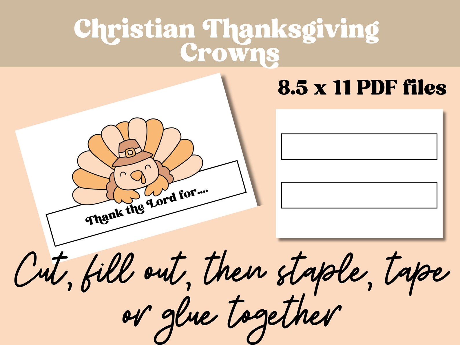 Christian Thanksgiving Turkey Crown Craft Sunday School Christian ...