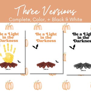 Christian Halloween Handprint Kids Fall Christian Fall Harvest Activity ...