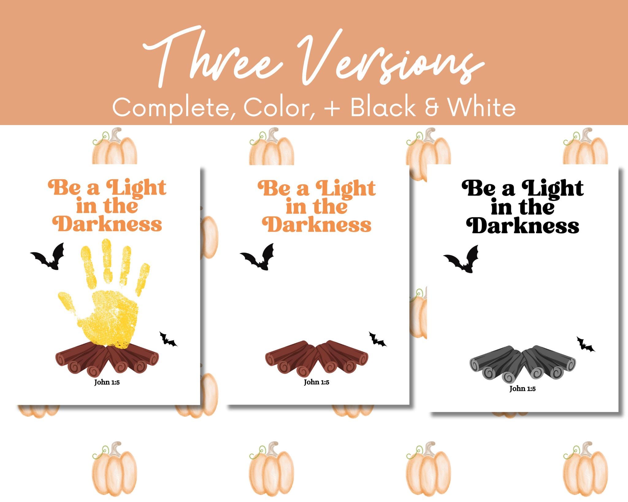 Christian Halloween Handprint Kids Fall Christian Fall Harvest Activity ...