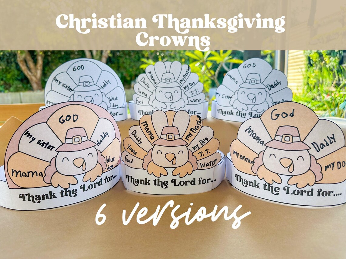 Christian Thanksgiving Turkey Crown Craft Sunday School Christian ...