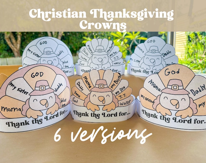 Turkey Paper Crown COLOR YOUR OWN Printable - Etsy
