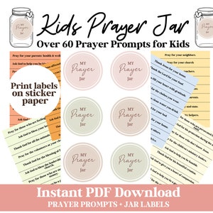 Prayer Prompt for Kids Prayer Jar Activity Prayer Kids Cards Prayer ...