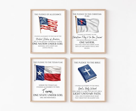 Texas Flag Pledge Printable