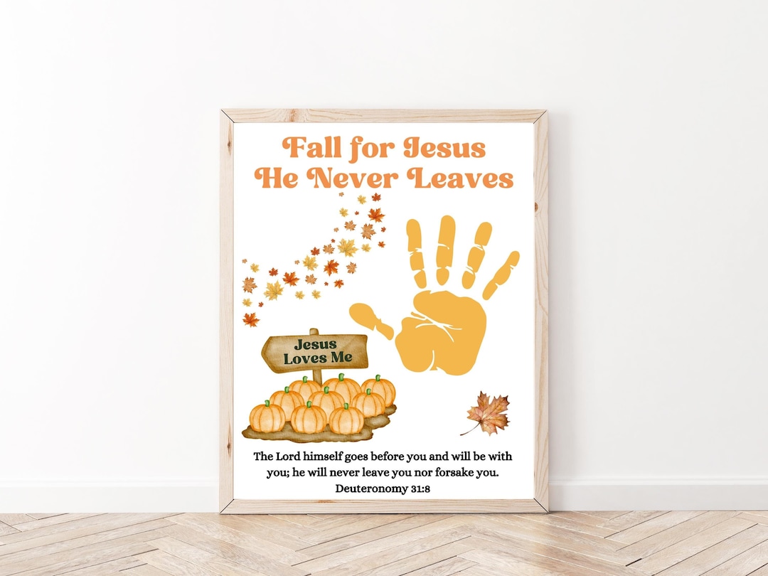 Fall for Jesus Handprint Art Craft Fall Handprint Art Fall for Jesus ...