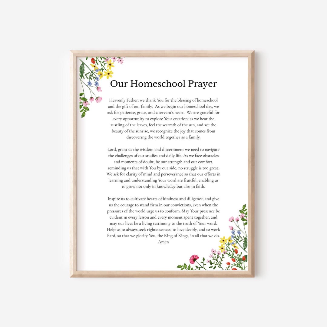 Homeschool Prayer Room Homeschool Decor Christian Homeschool Gift ...