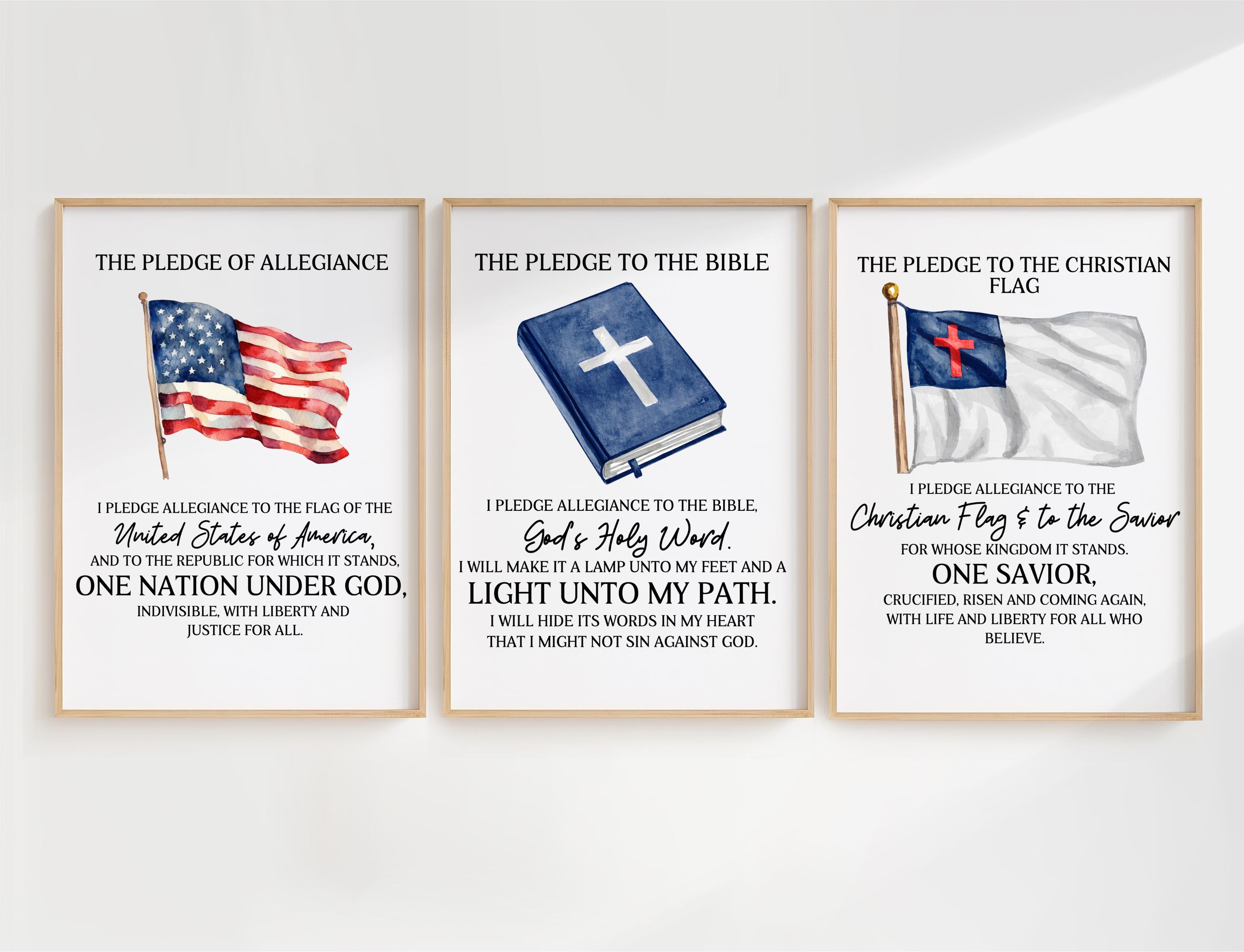 Christian Flag Pledge Printable
