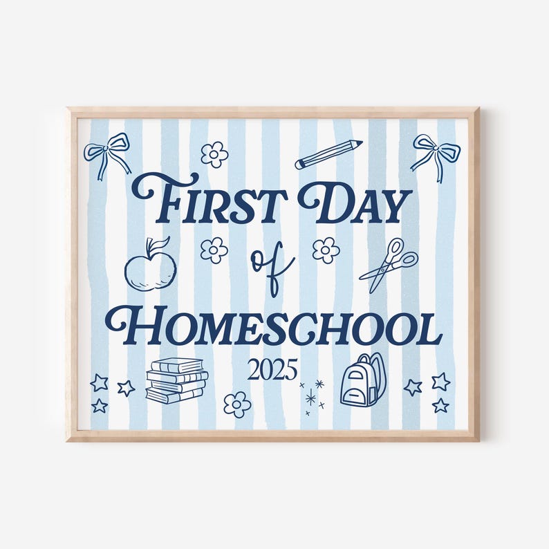 First Day of Homeschool Sign Printable 2025 1st Day of Homeschool Back ...
