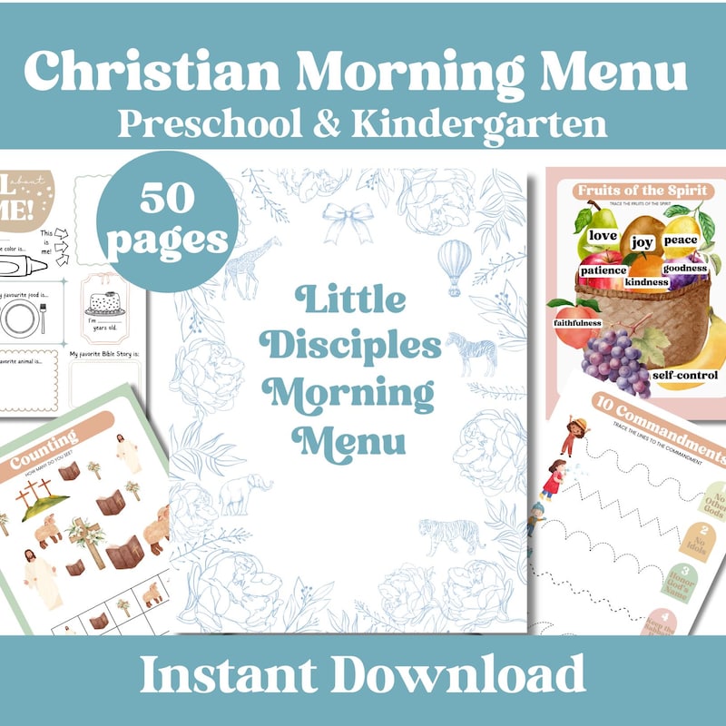 Printable Homeschool Morning Menu - Etsy