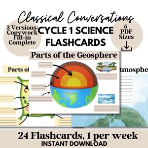 Classical Conversations Cycle 1 Science Flashcards Cycle 1 Science ...