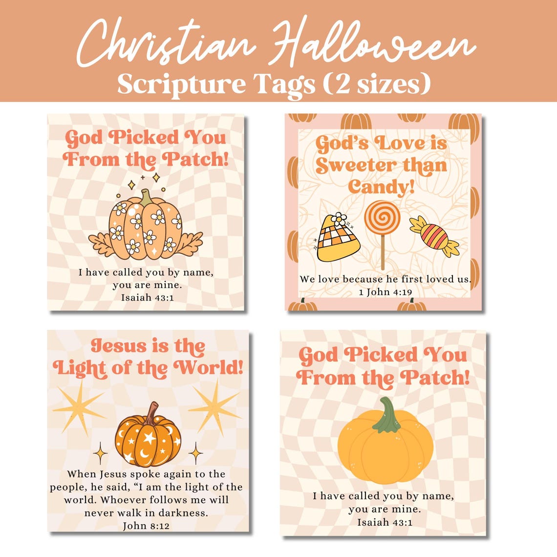 Christian Halloween Tags Trunk or Treat Christian Pumpkin Halloween ...