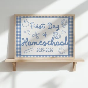 First Day of Homeschool Sign Printable 2025 1st Day of Homeschool Back ...