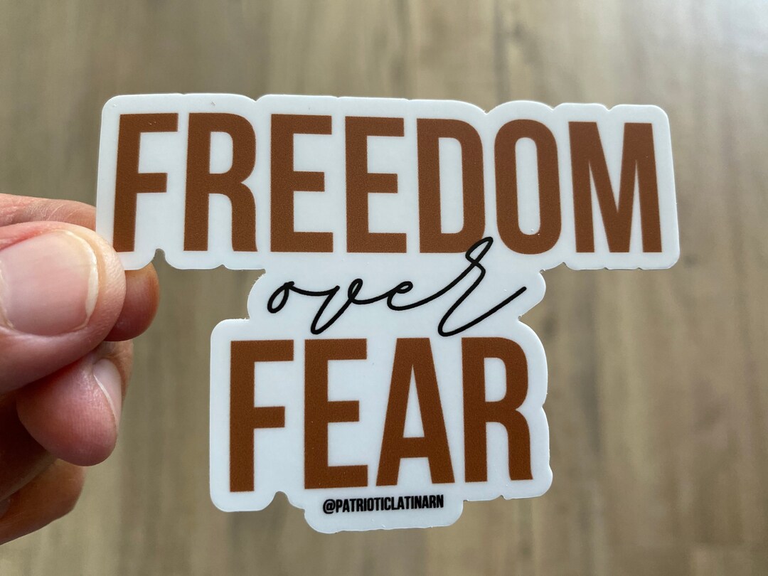 Conservative Sticker Freedom Over Fear Sticker Medical Freedom Sticker ...