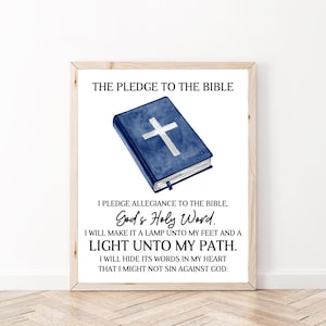 Pledge of Allegiance Bundle Pledge to the Bible Pledge to the Christian ...