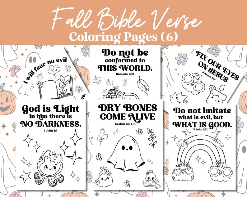 Christian Halloween Coloring Page Kids Christian Fall Coloring Page ...