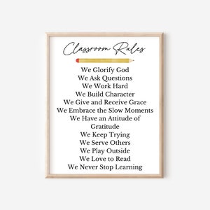Christian Classroom Rules Christian Preschool Catholic Classroom Room ...