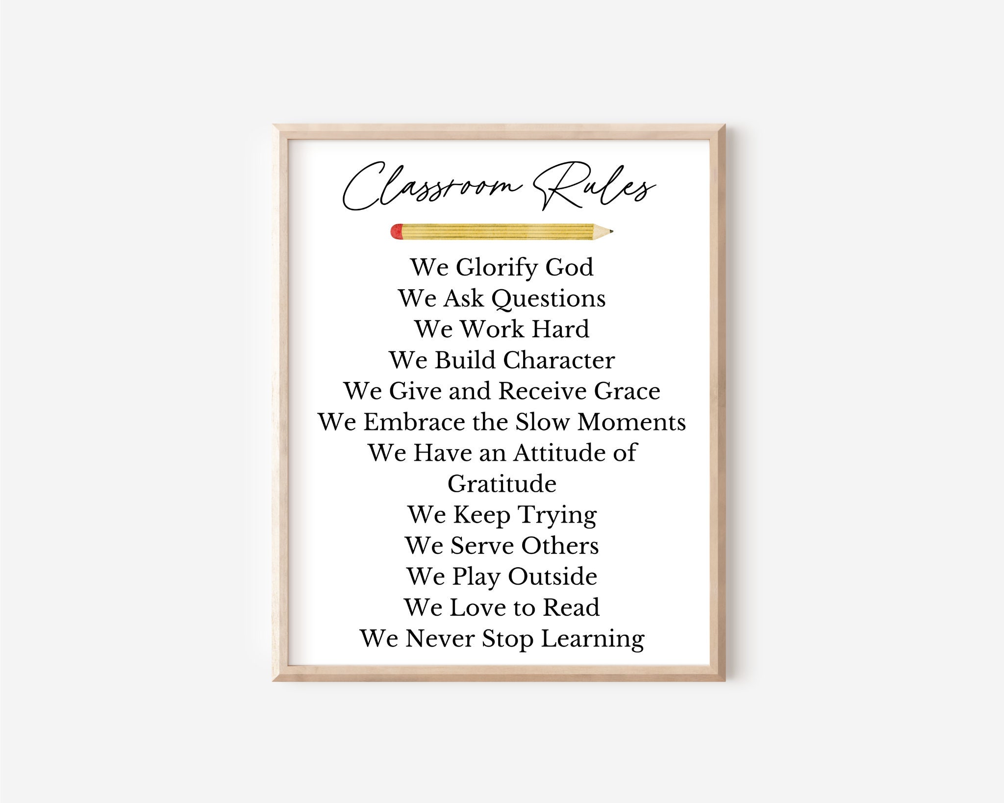 Christian Classroom Rules Christian Preschool Catholic Classroom Room ...