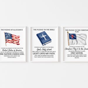 Pledge of Allegiance Bundle Pledge to the Bible Pledge to the Christian ...