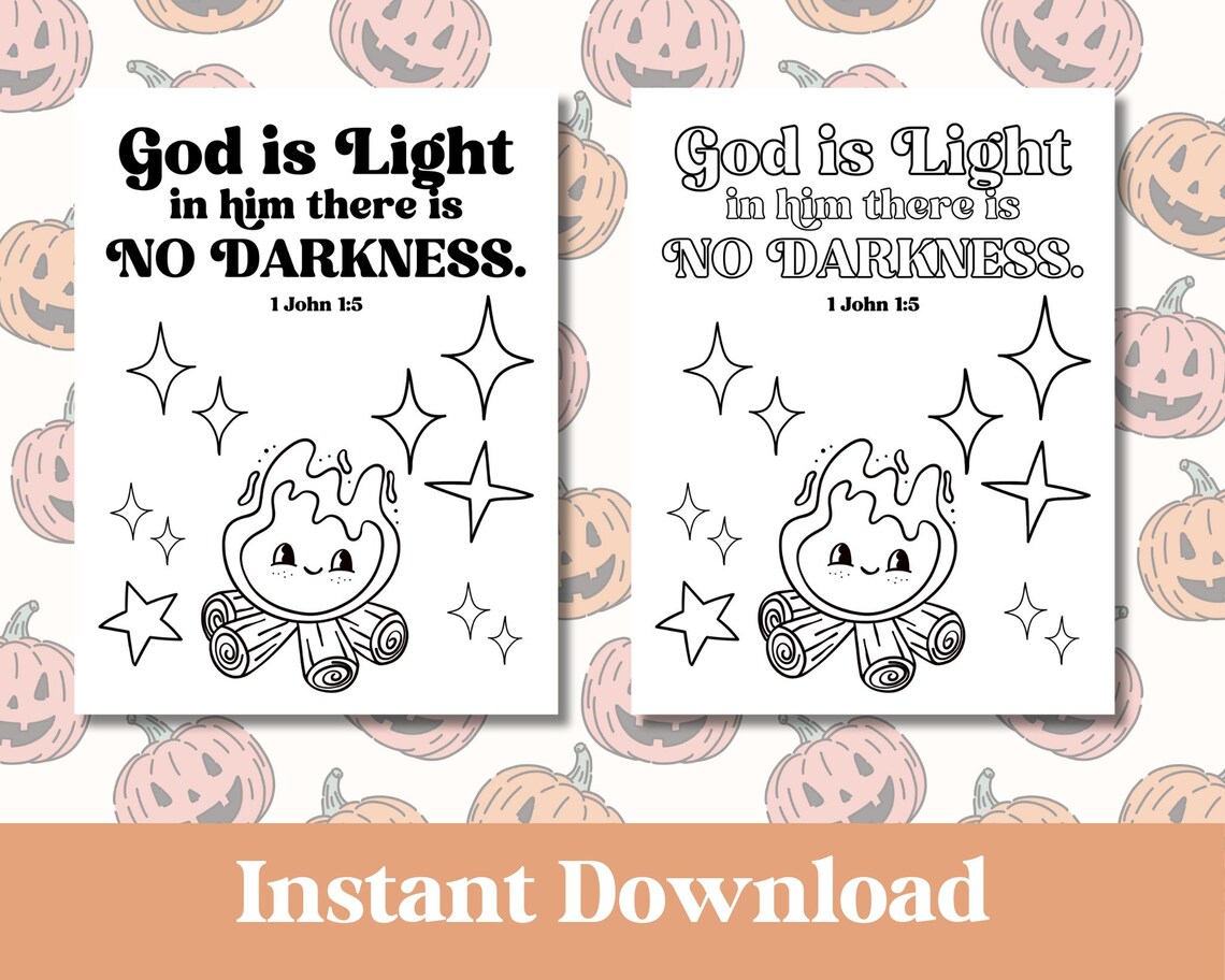 Christian Halloween Coloring Page Kids Christian Fall Coloring Page ...