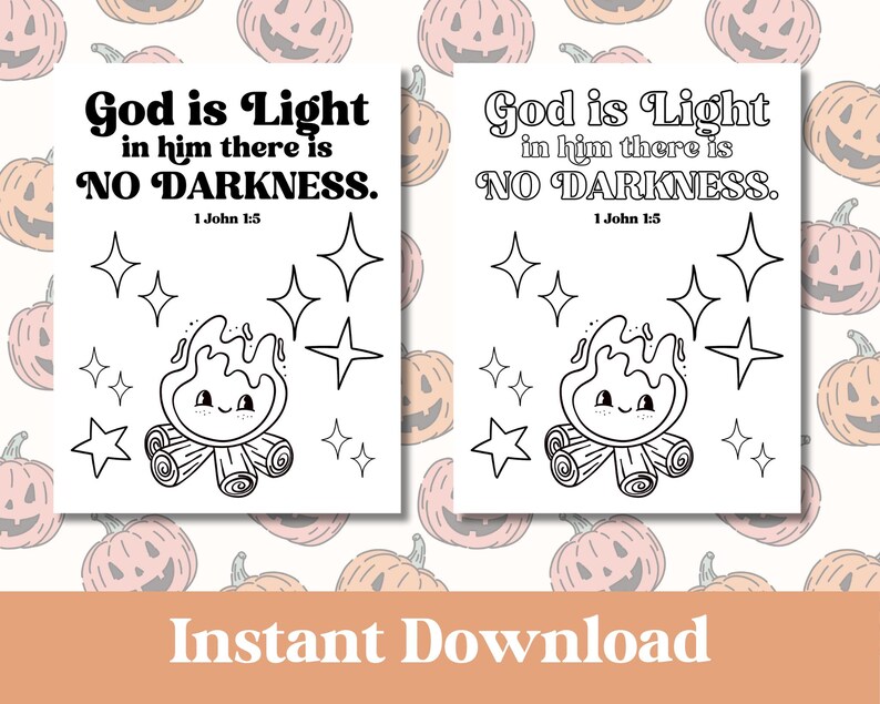 Christian Halloween Coloring Page Kids Christian Fall Coloring Page ...