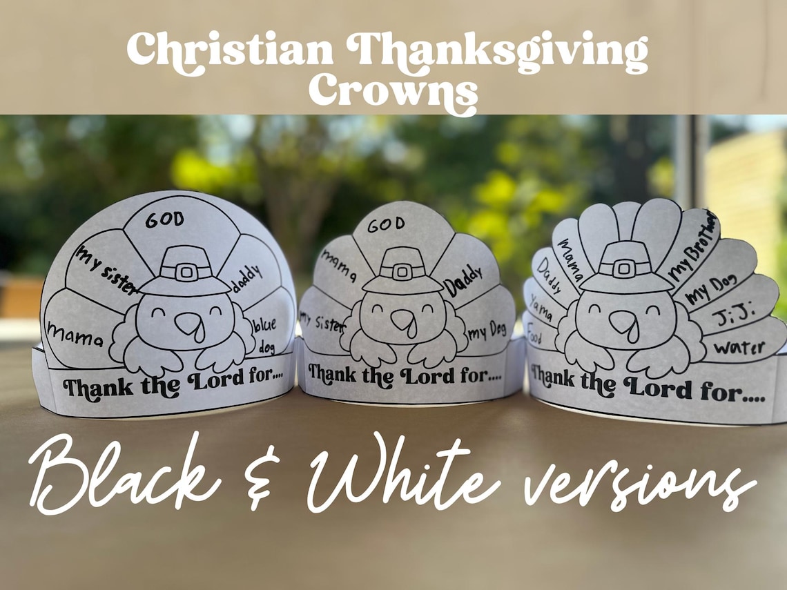 Christian Thanksgiving Turkey Crown Craft Sunday School Christian ...