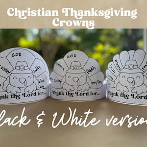 Thanksgiving Gratitude Turkey Crown Printable Activity for Kids Give ...
