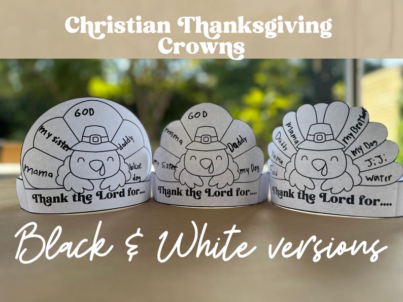 Christian Thanksgiving Turkey Crown Craft Sunday School Christian ...