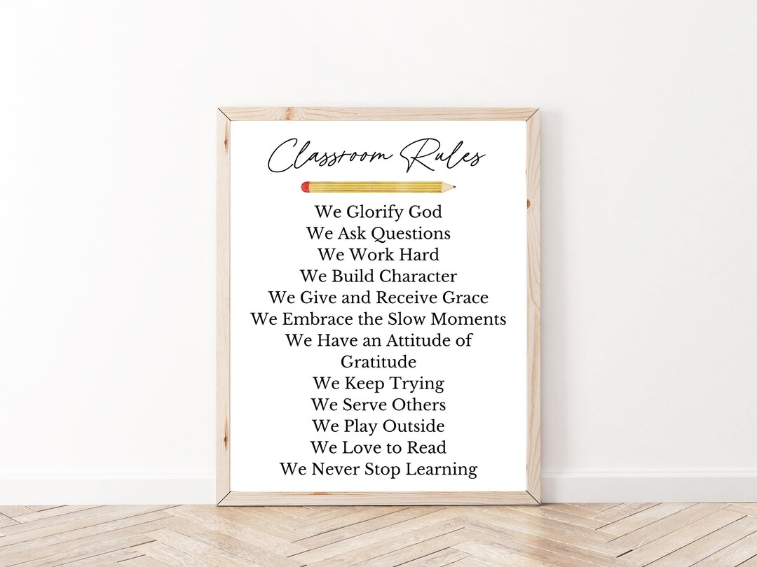 Christian Classroom Rules Christian Preschool Catholic Classroom Room ...