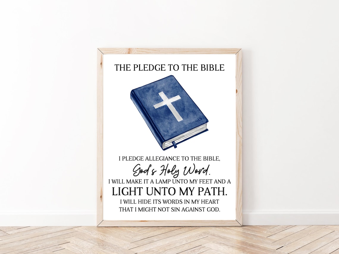 Pledge to the Bible Bible Pledge of Allegiance Christian Classroom ...