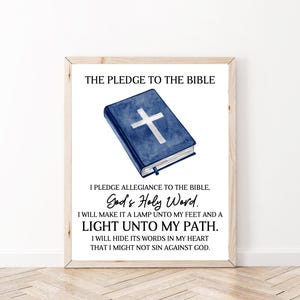 Pledge to the Bible Bible Pledge of Allegiance Christian Classroom ...