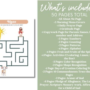 Morning Menu Christian Homeschool Preschool Morning Menu Kindergarten ...