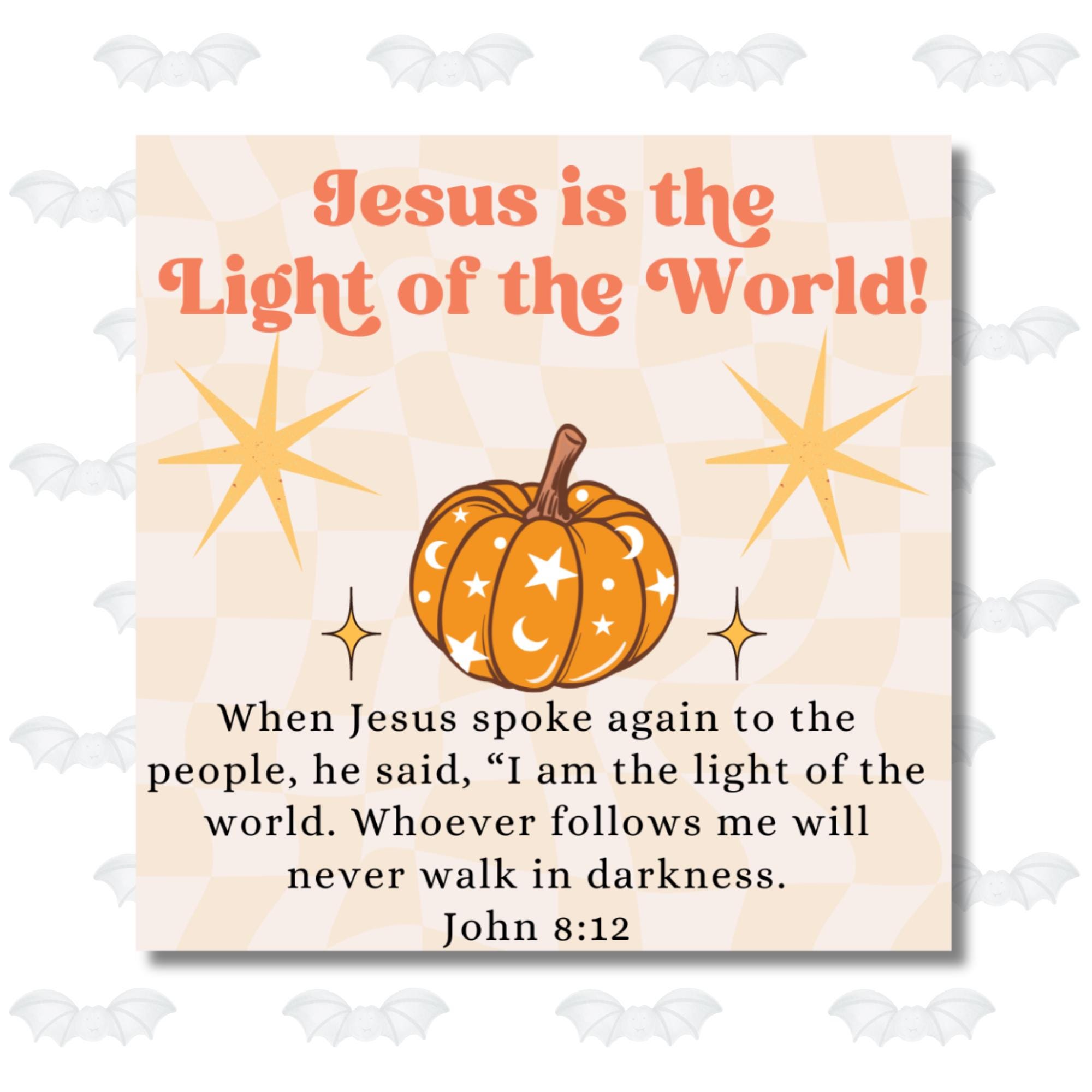 Christian Halloween Tags Trunk or Treat Christian Pumpkin Halloween ...