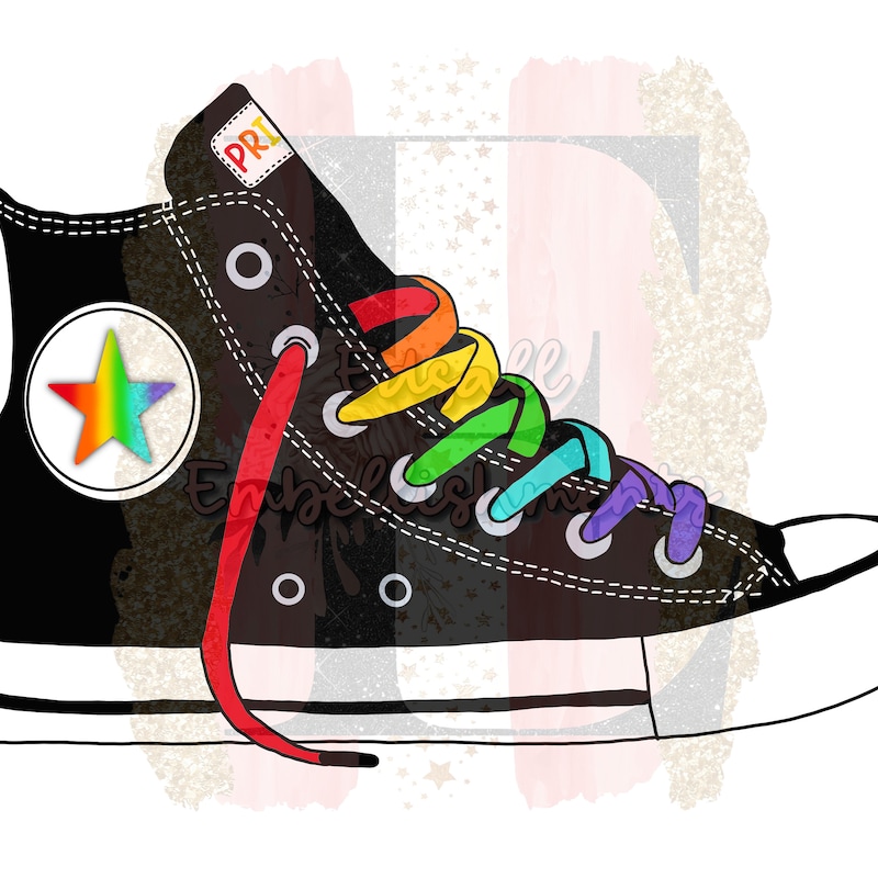 Rainbow Converse - Etsy